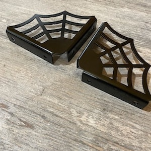 Spider Web Shelf Brackets Metal Steel Gusset Goth Ratrod Rusty Old ...