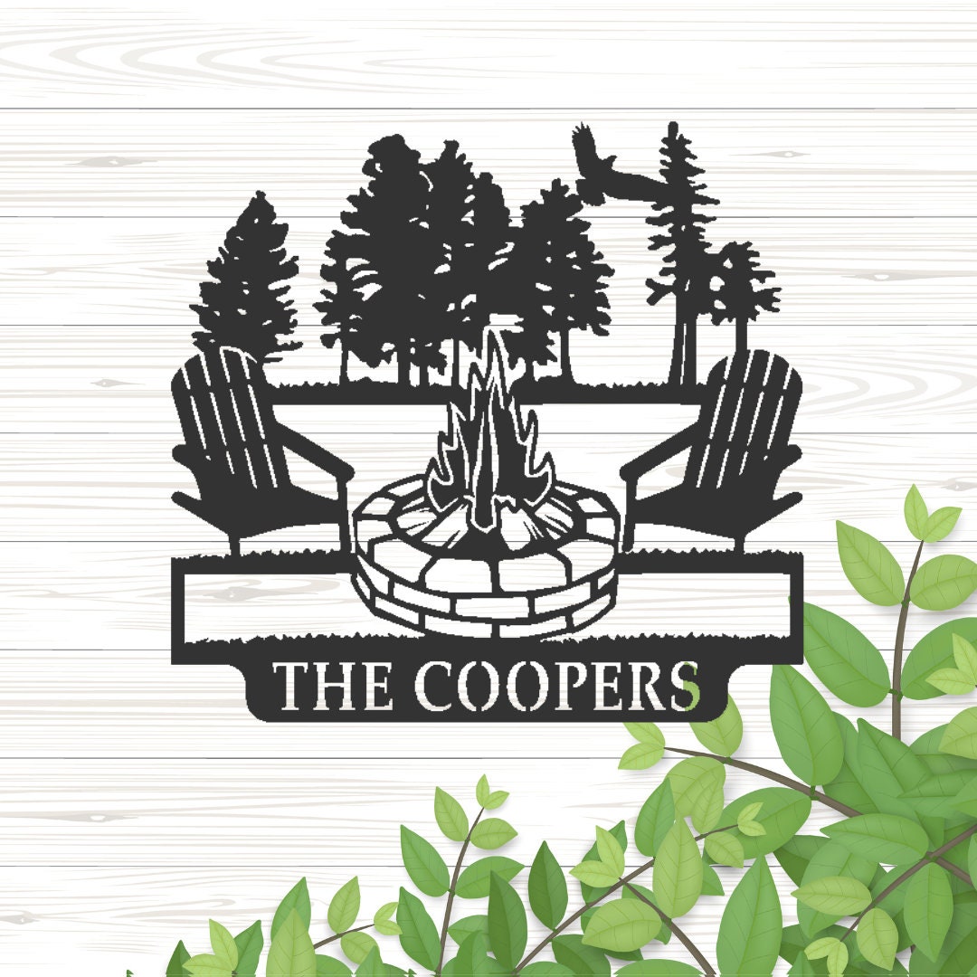 Personalized Campfire Sign Metal Camping Sign Fire Pit Sign ...