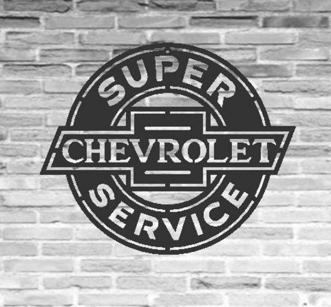 CHEVY Super Service Chevrolet Truck Car Vintage Oil Gas Pump Metal Sign ...