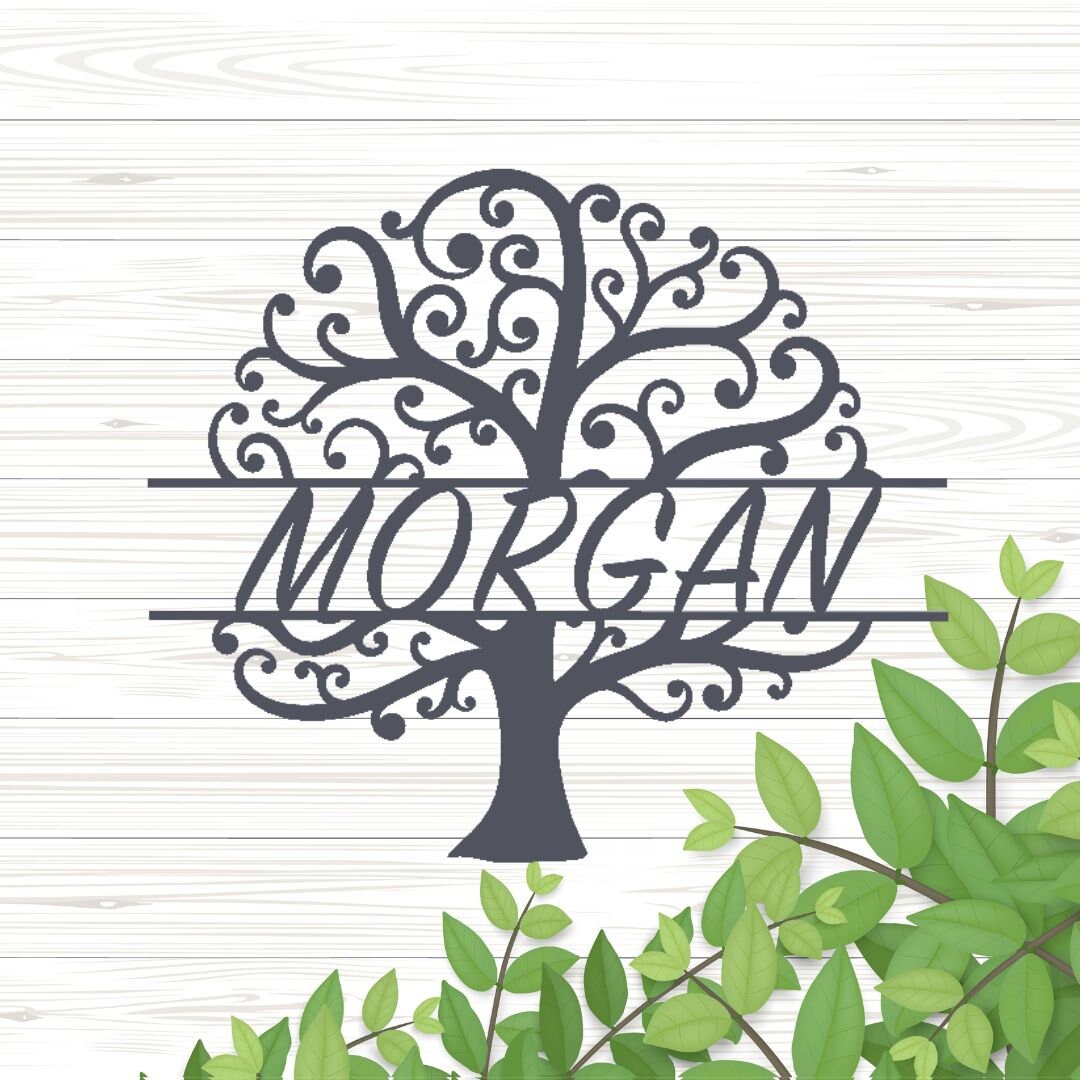 Tree of Life Family Name Sign, Personalized Name Metal Sign, Custom ...