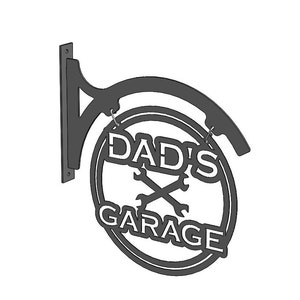 Personalized Hanging Garage Sign Metal Steel, Fathers Day Gift, Large ...