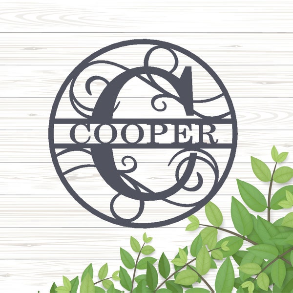 Door Monogram Metal - Etsy