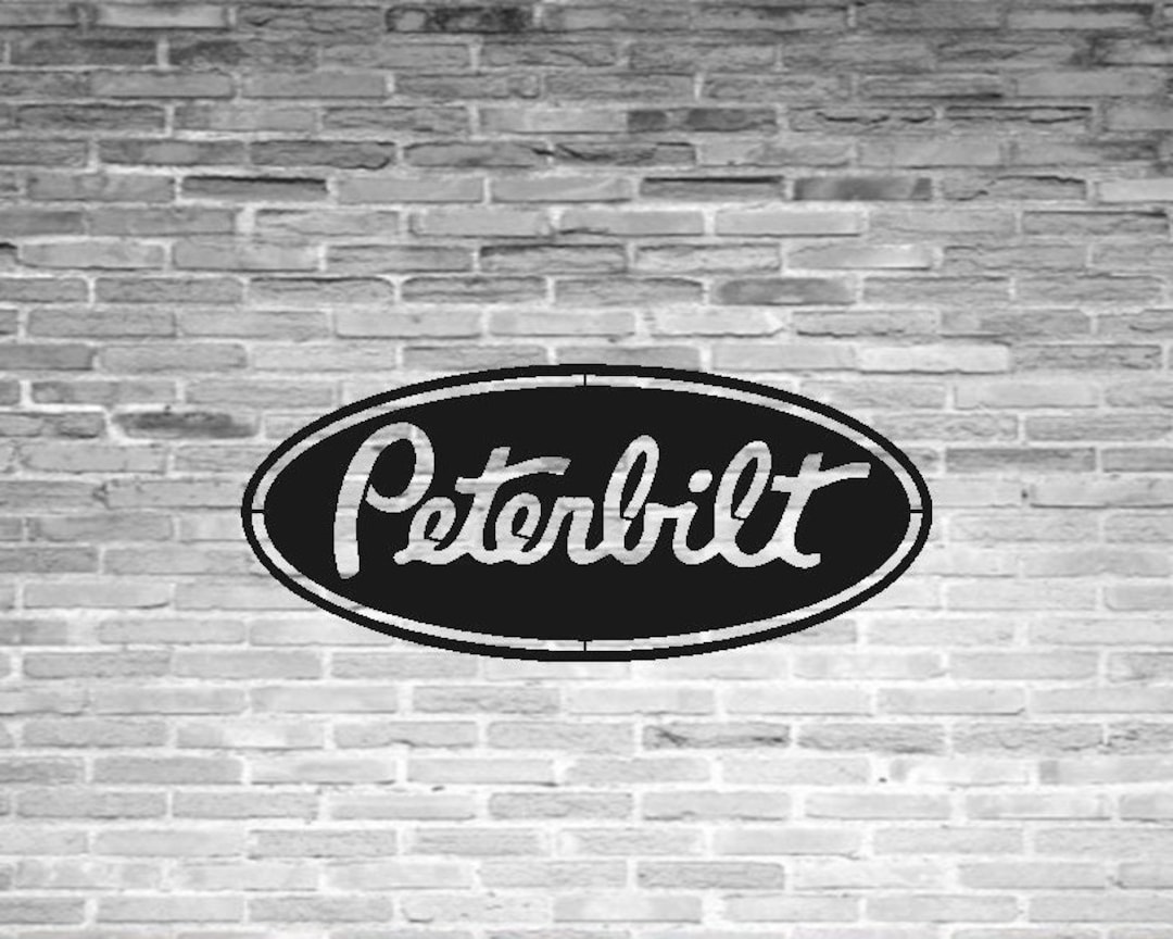 PETERBILT Metal Sign, Trucking Logo Company, Mancave Garage Decor ...