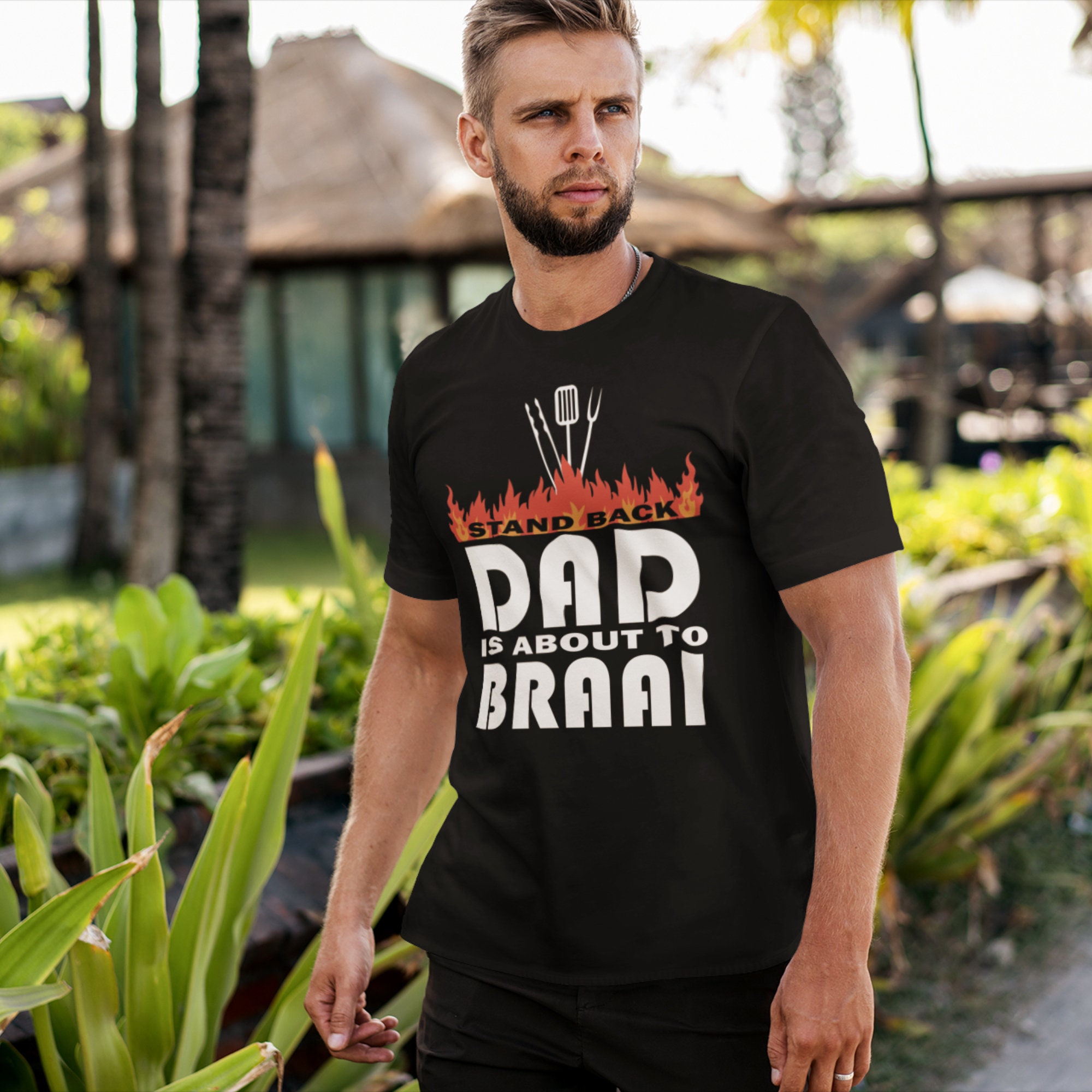 Dad's South African Braai T Shirt Stand Back. Pa Se Braai. Bbq - Etsy