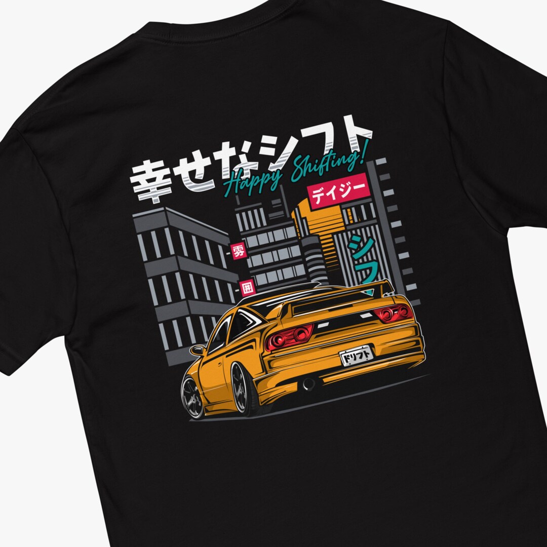 HAPPY SHIFT!! Retro 240SX T-shirt - JDM Nissan 240SX T-shirt - Retro ...