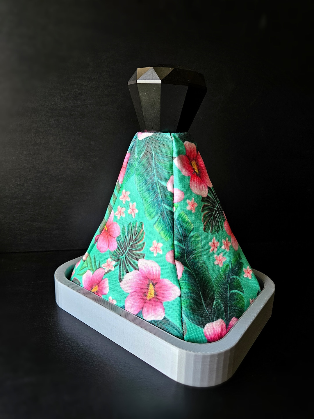 KĪLAUEA - Green Tropical Flower Custom Shift Boot- Pink Hibiscus Universal Shift Boot - Handmade ...