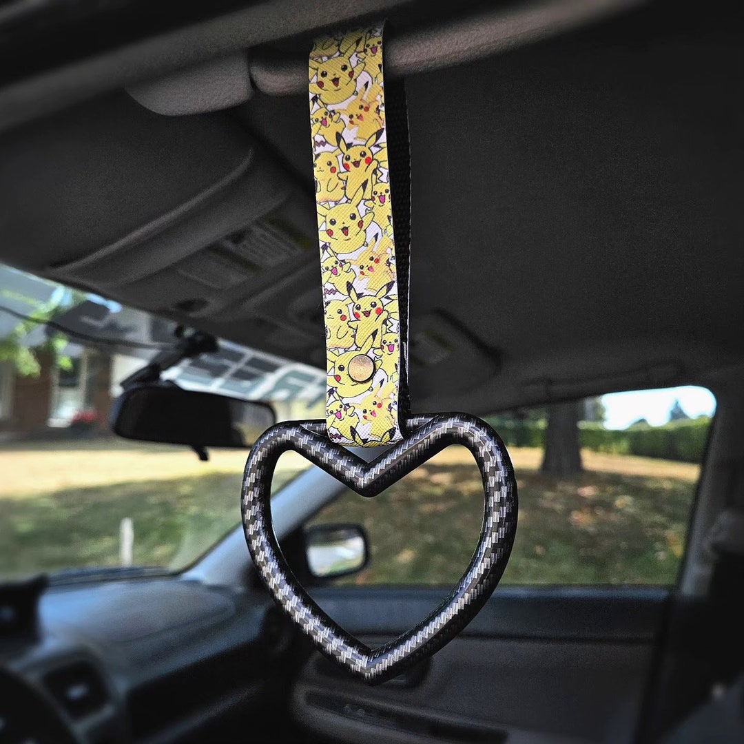 PIKA Anime Character Yellow Tsurikawa Drift Handle JDM Car Handle Charm ...