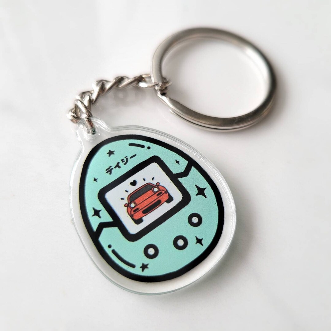 JDM Miata Tamagotchi Keychain - Teal & Red Miata Car Keychain Gift- JDM ...