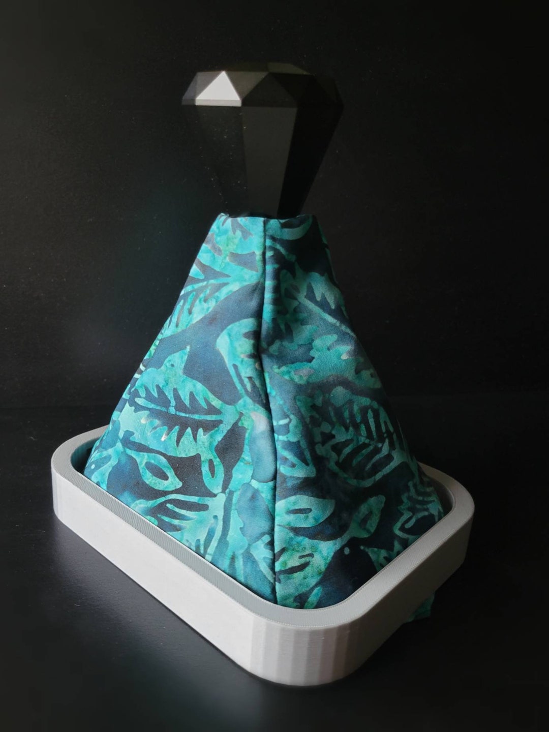 ANUBIAS - Teal Floral Universal Custom Shift Boot - Handmade Shift Boot ...