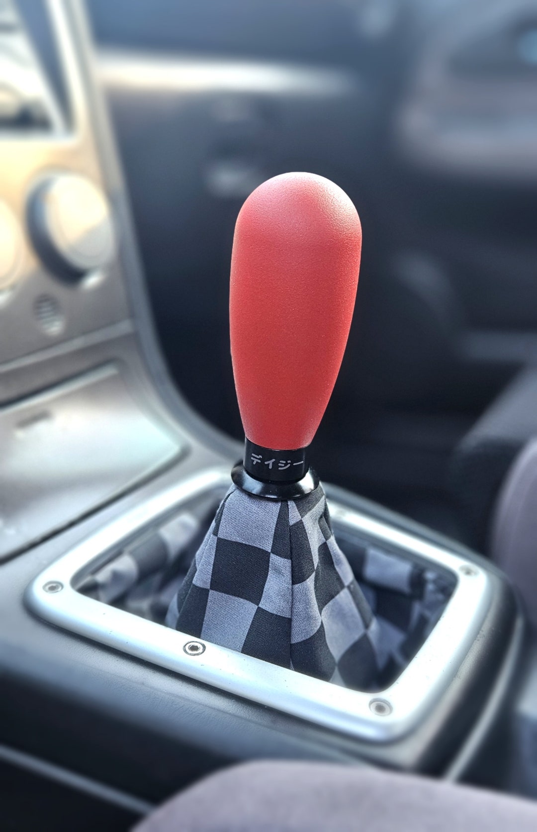 Barchetta Red Aluminum Shift Knob Textured Grip - Universal Long ...