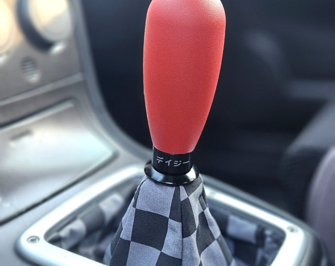 Barchetta Red Aluminum Shift Knob Textured Grip - Universal Long ...