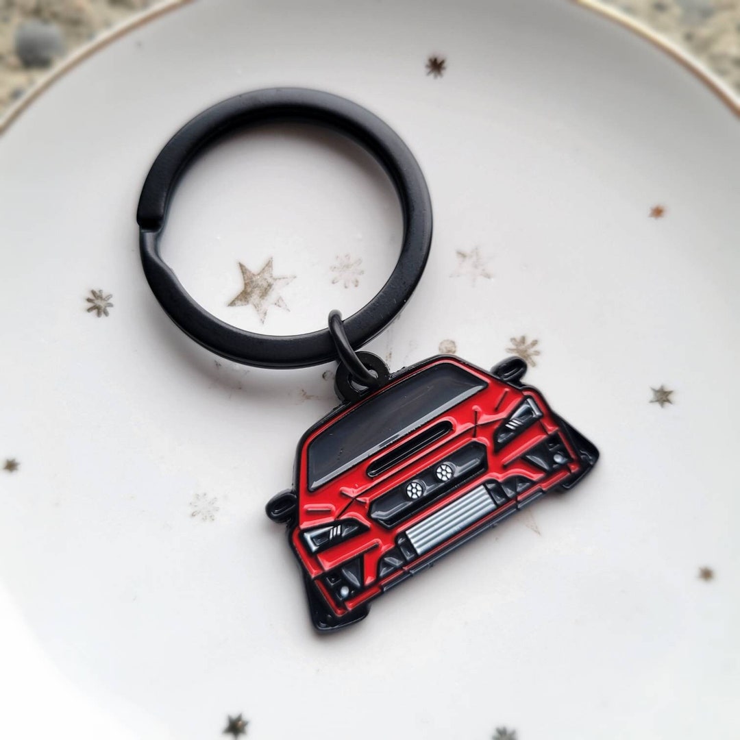 SLAMMED Subaru Wrx Sti Black & Red Enamel Car Keychain - Subaru Wrx ...
