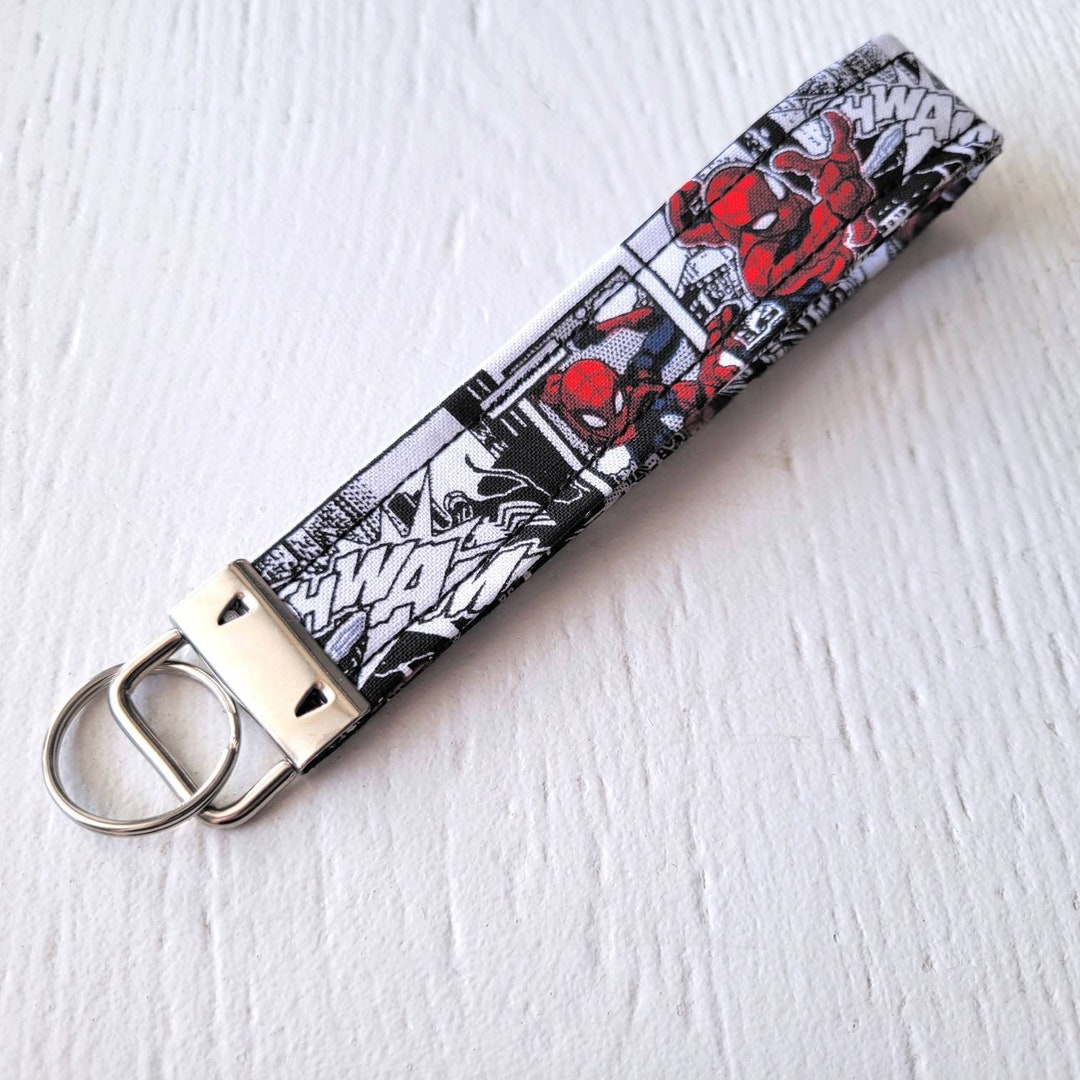 SPIDEY - Key Fob Wristlet Keychain - Lanyard - Keychain - Comic ...