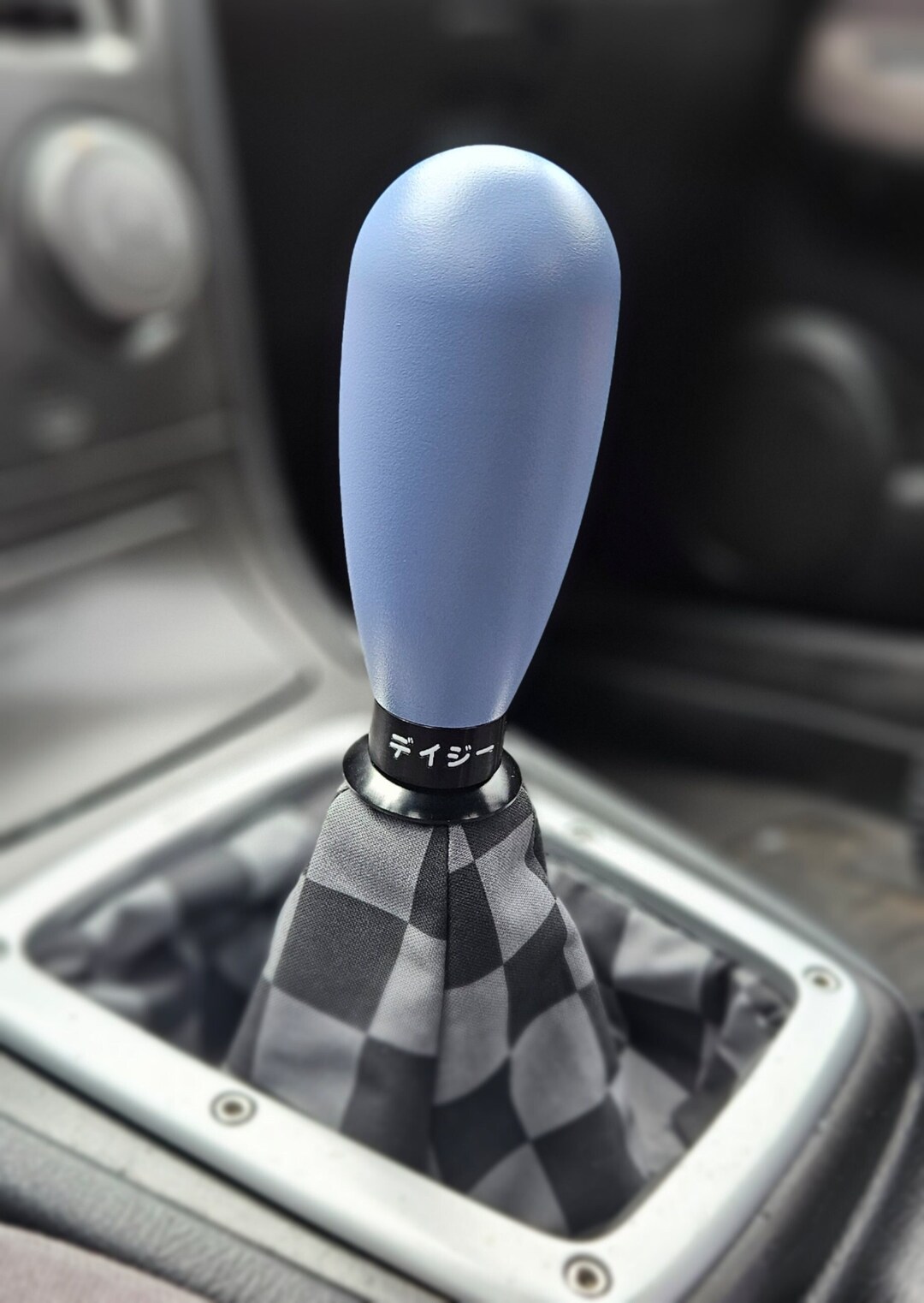 Portofino Blue Aluminum Shift Knob Textured Grip - Universal Long ...