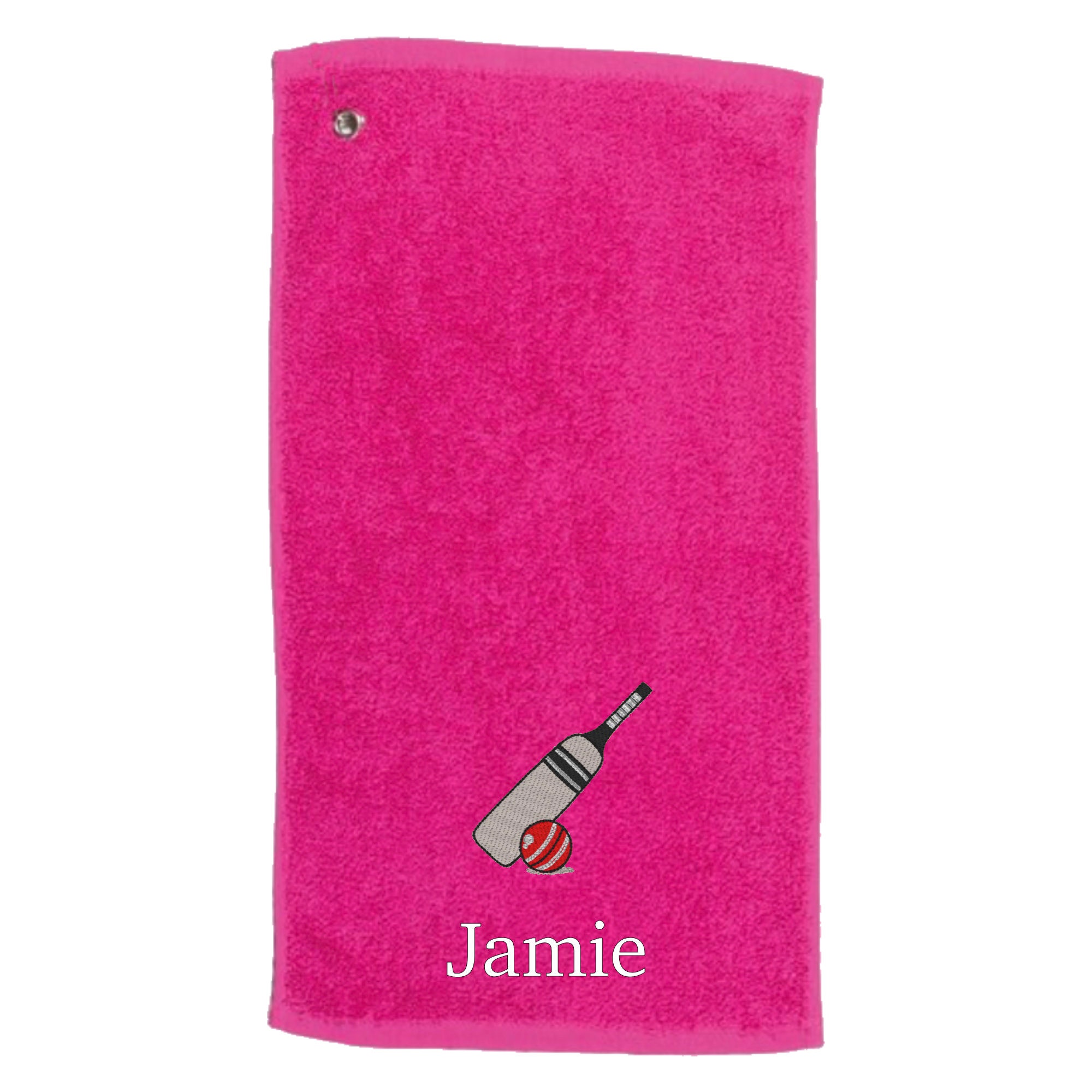 Personalised Embroidered Name Cricket Towel - Cricket Gift Personalised ...