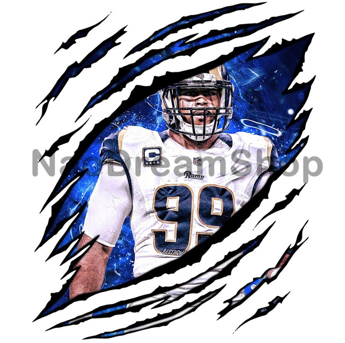 Aaron Donald Los Angeles Rams Football Ripped PngAaron Donald | Etsy