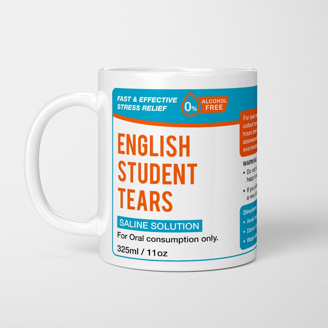 English Student Tears Mug, English Teacher Gift, Teaching Present ...