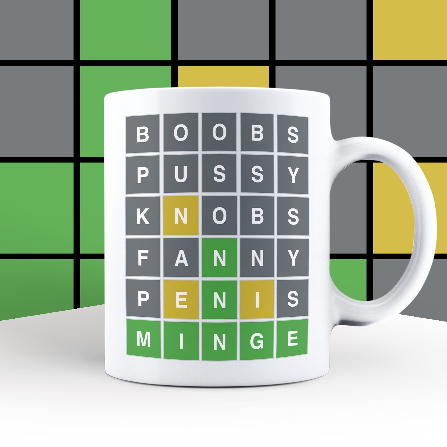 Rude Wordle Game Gift Funny Wordle Twitter Swear Words Mug - Etsy UK