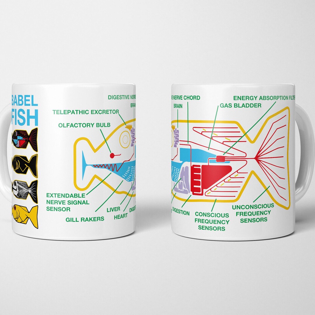 Hitchhikers Guide Babel Fish Mug: Sci-fi Geek Gift - Etsy