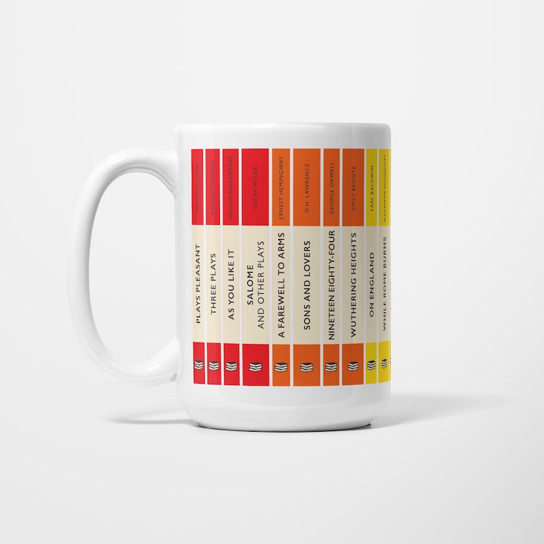 Rainbow Book Covers Mug, Literary Classics, Reading Lover Gift - Etsy