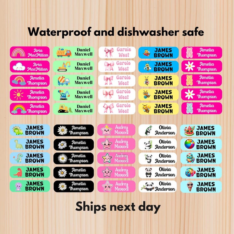 Waterproof Name Labels - Etsy Canada