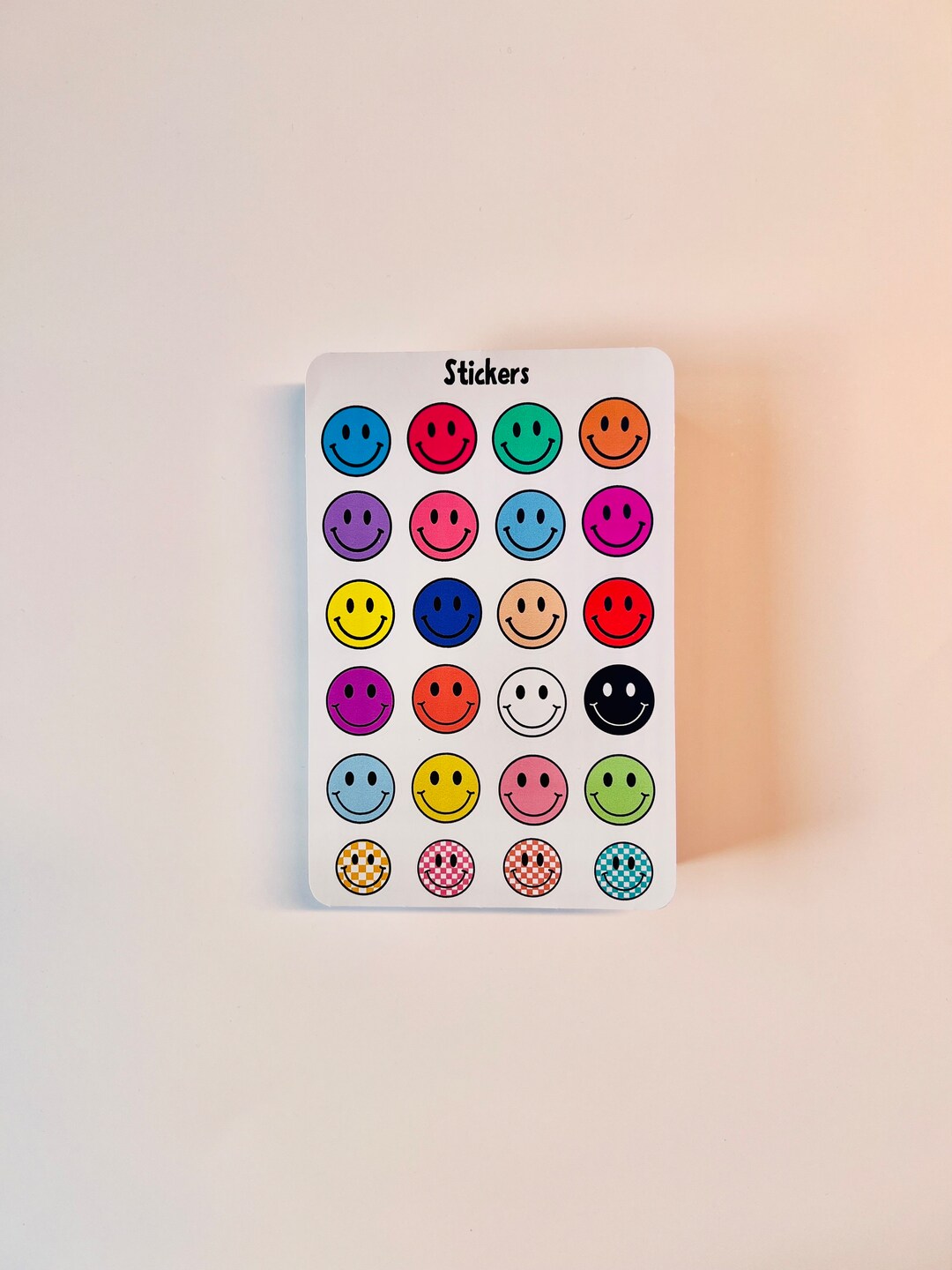 Sticker Sheet, Smiley Face Stickers, Kids Birthday Stickers, Happy Face ...