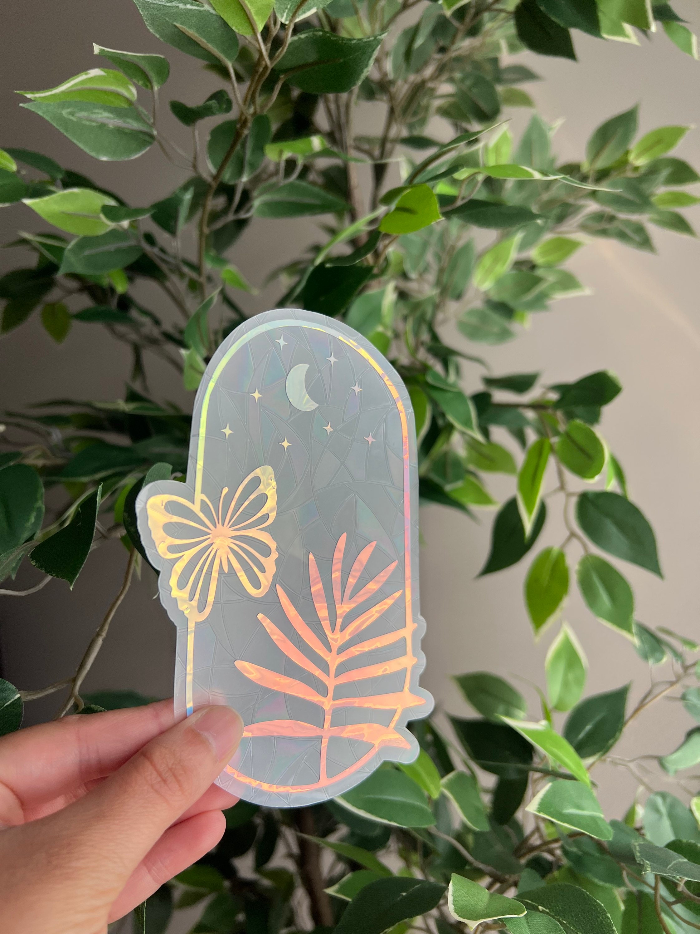 Boho Butterfly Suncatcher Sticker Window Decal Window - Etsy