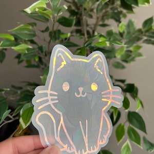 Cat Sun Catcher Sticker, Cat Lovers Sticker, Cat Window Decal, Car ...