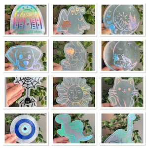 Cat Suncatcher Window Sticker – Rainbow Prism Window Cling, Cute Cat ...