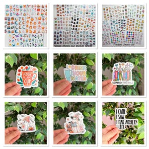 Mystery Sticker Pack, Mental Health Stickers Pack, Water Bottle Sticker ...