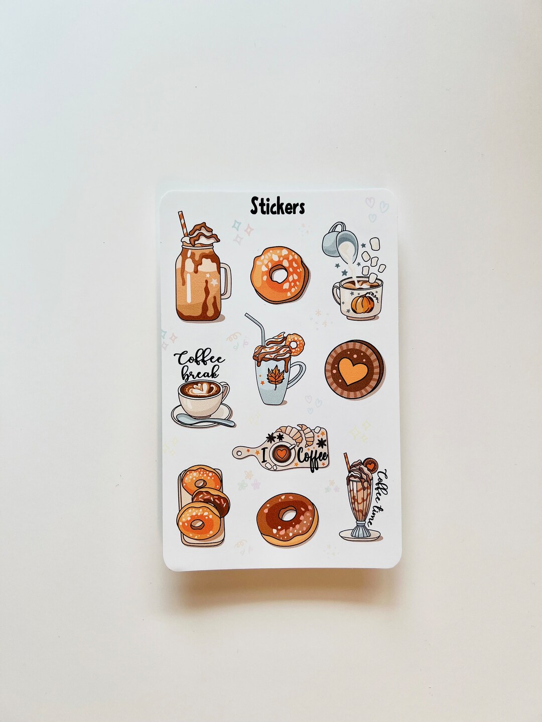 Sticker Sheet , Coffee Break, Journal Stickers, Calendar, Planner ...