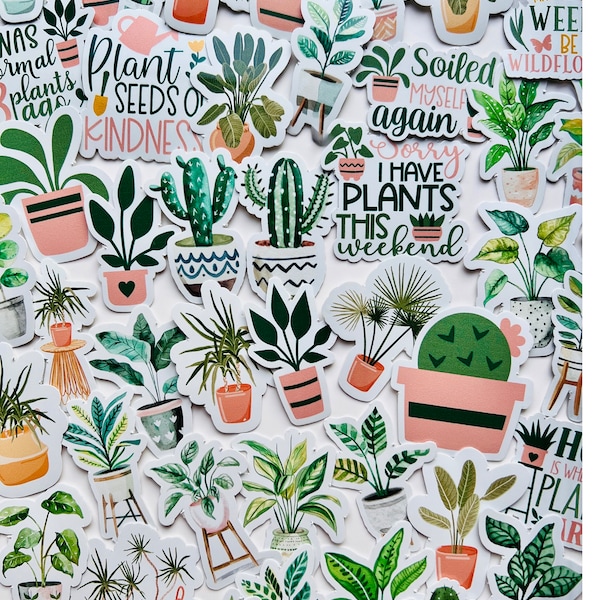 Plant Stickers - Etsy