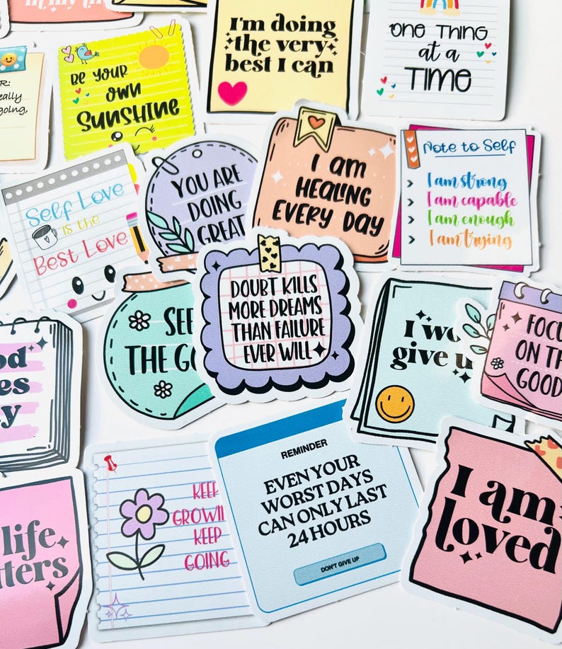 Mental Health Sticker Pack | Self Care and Therapy Stickers | Anxiety ...