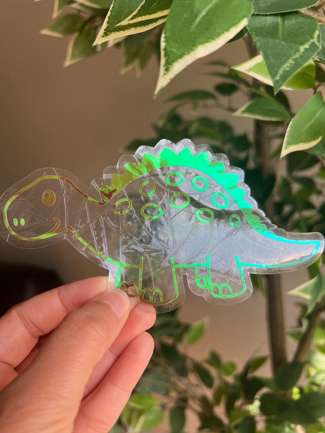 Dinosaur Sun Catcher Sticker, Dinosaur Lovers Sticker, Window Decal ...