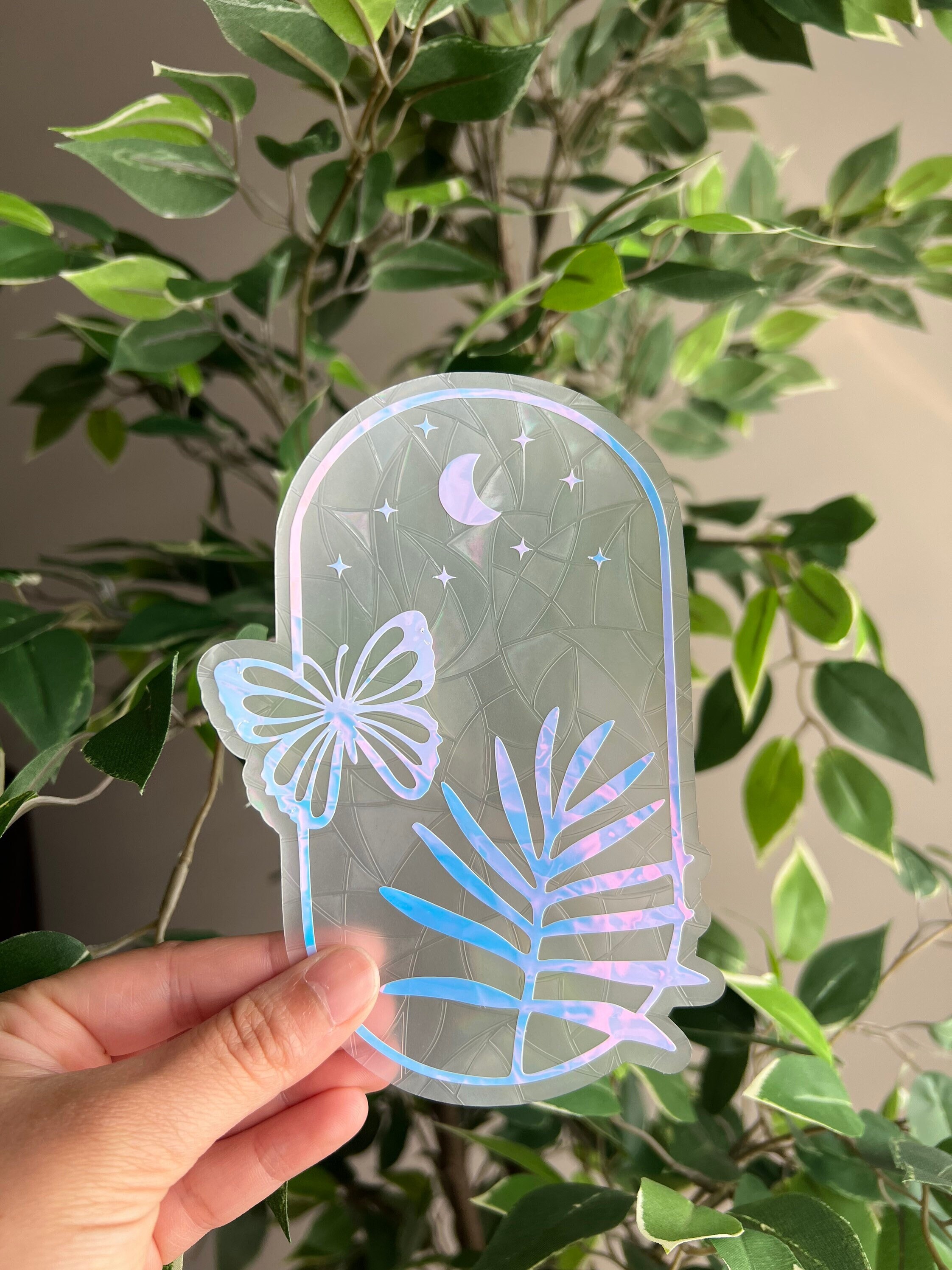 Boho Butterfly Suncatcher Sticker, Window Decal, Window Sticker, Window ...