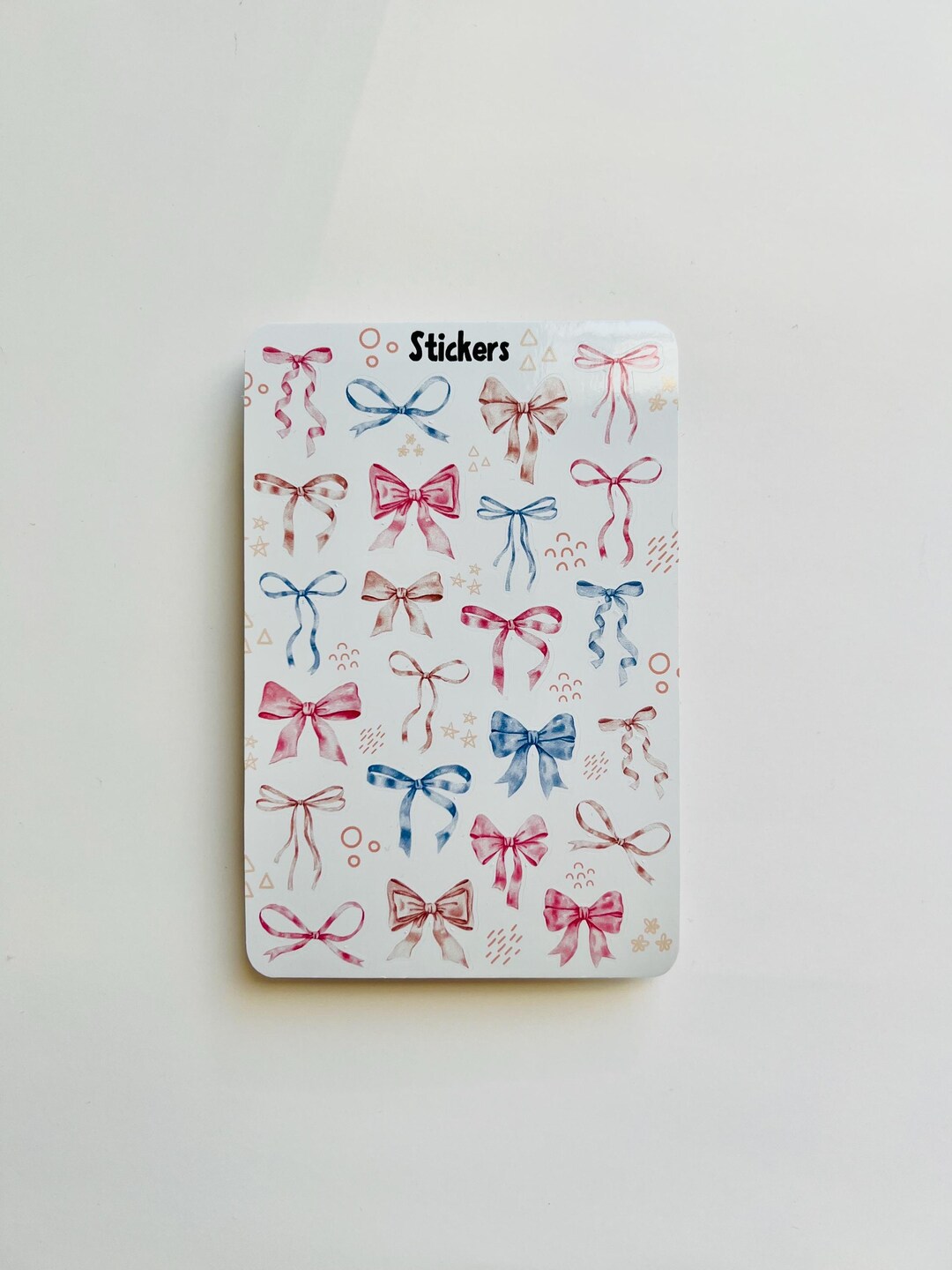 Sticker Sheet, Bows Stickers, Journal Stickers, Calendar, Ribbon Art ...