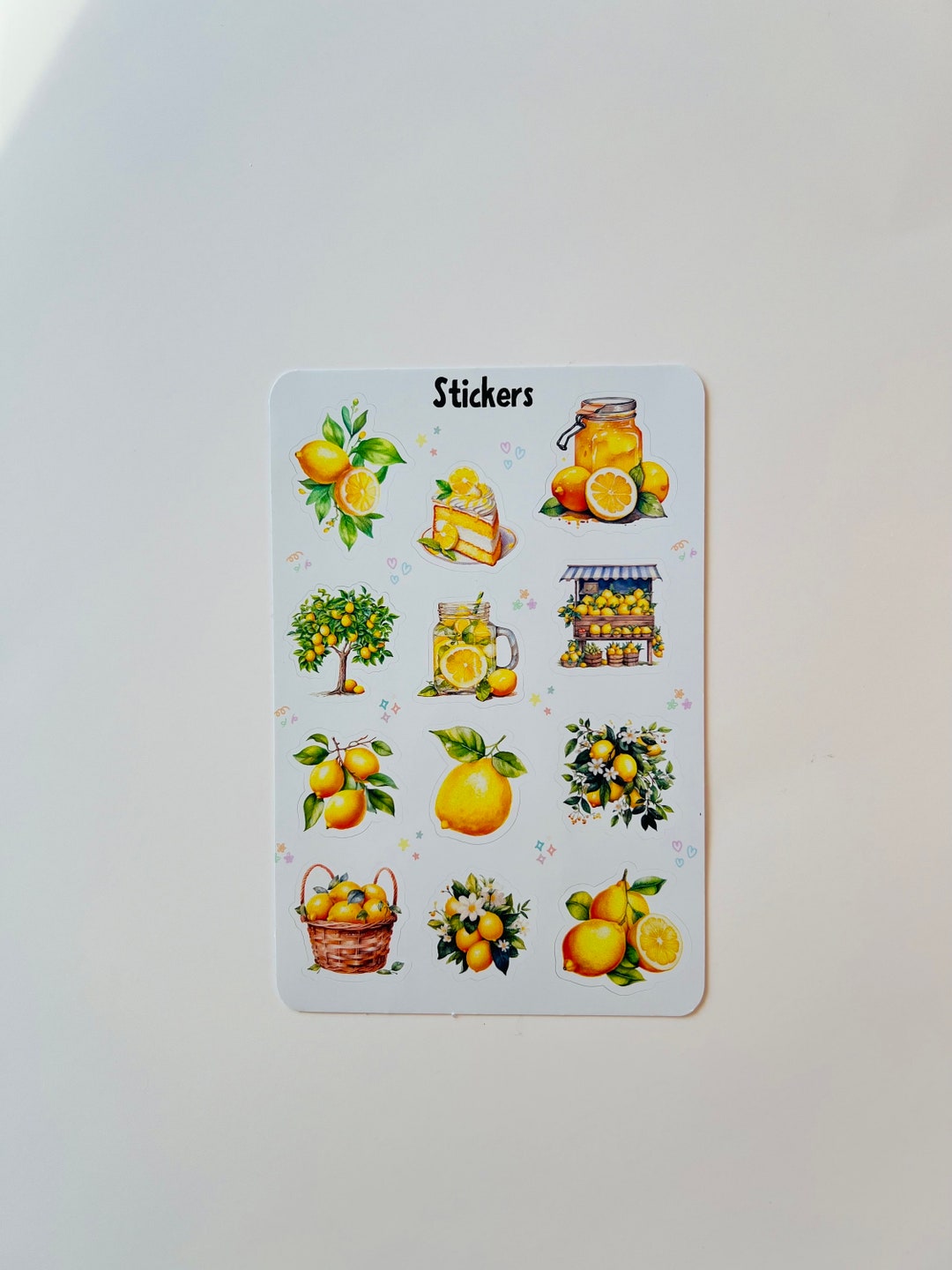 Sticker Sheet , Lemon Lovers, Journal Stickers, Calendar, Planner ...