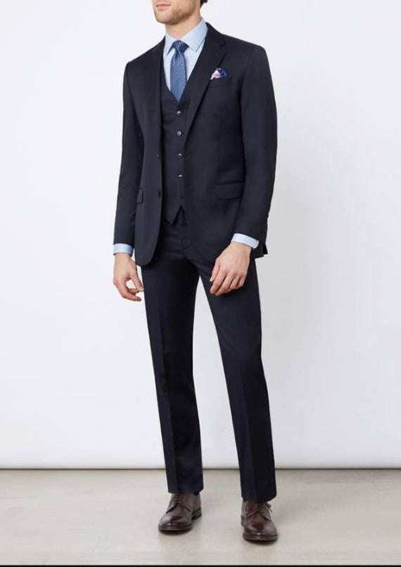 Business Mens Suits 3 Piece Formal Wedding Groomsmen Tuxedo | Etsy