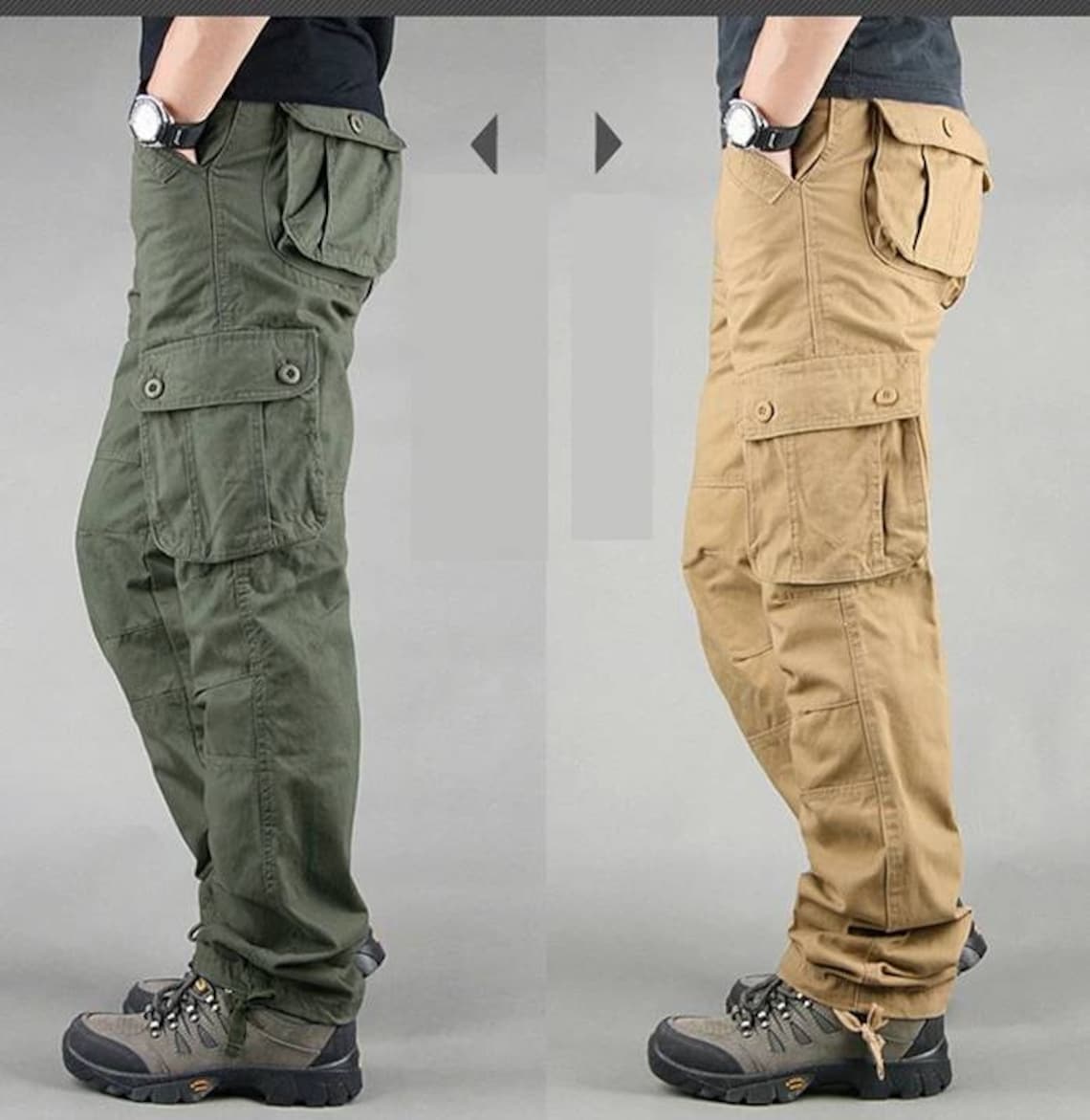 Men's Cargo Pants Multi Pockets Military Style Tactical - Etsy