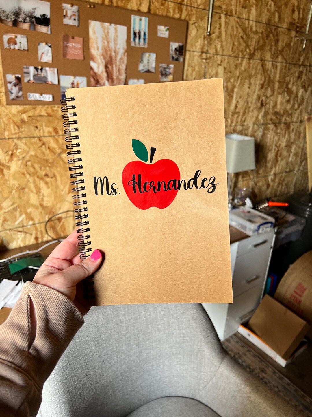 Custom Spiral Notebook (7x10.25) With Vinyl Design - Etsy