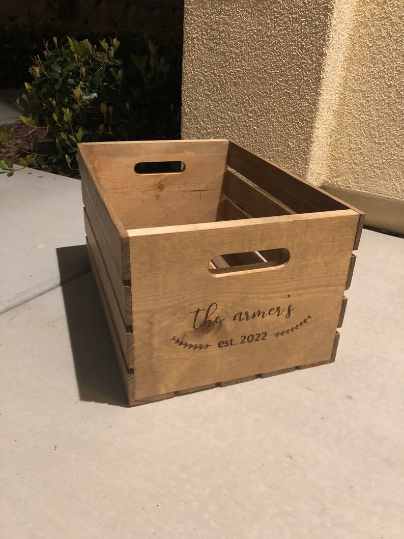 Wooden Crate/ Gift Box - Etsy