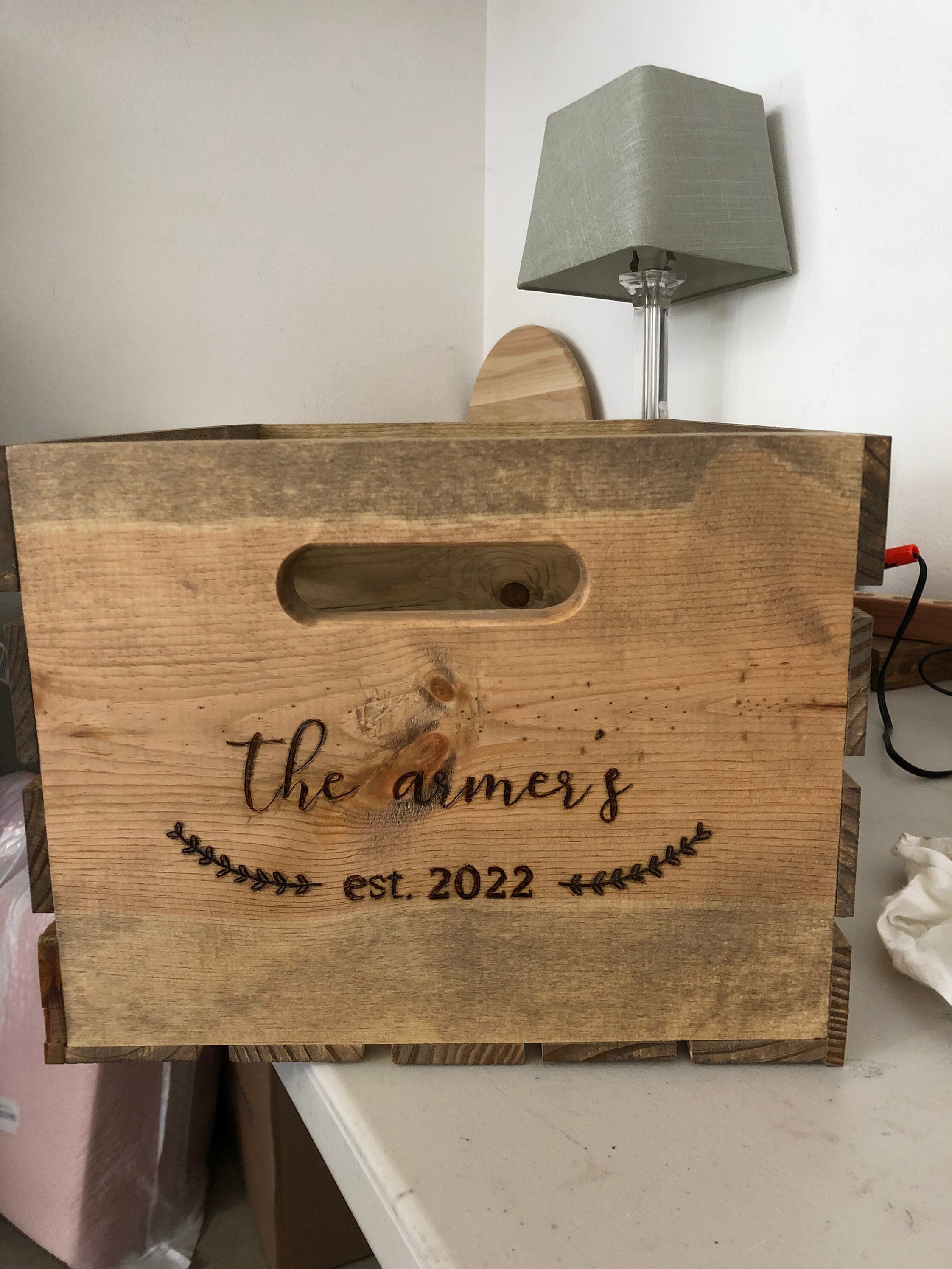 Wooden Crate/ Gift Box - Etsy