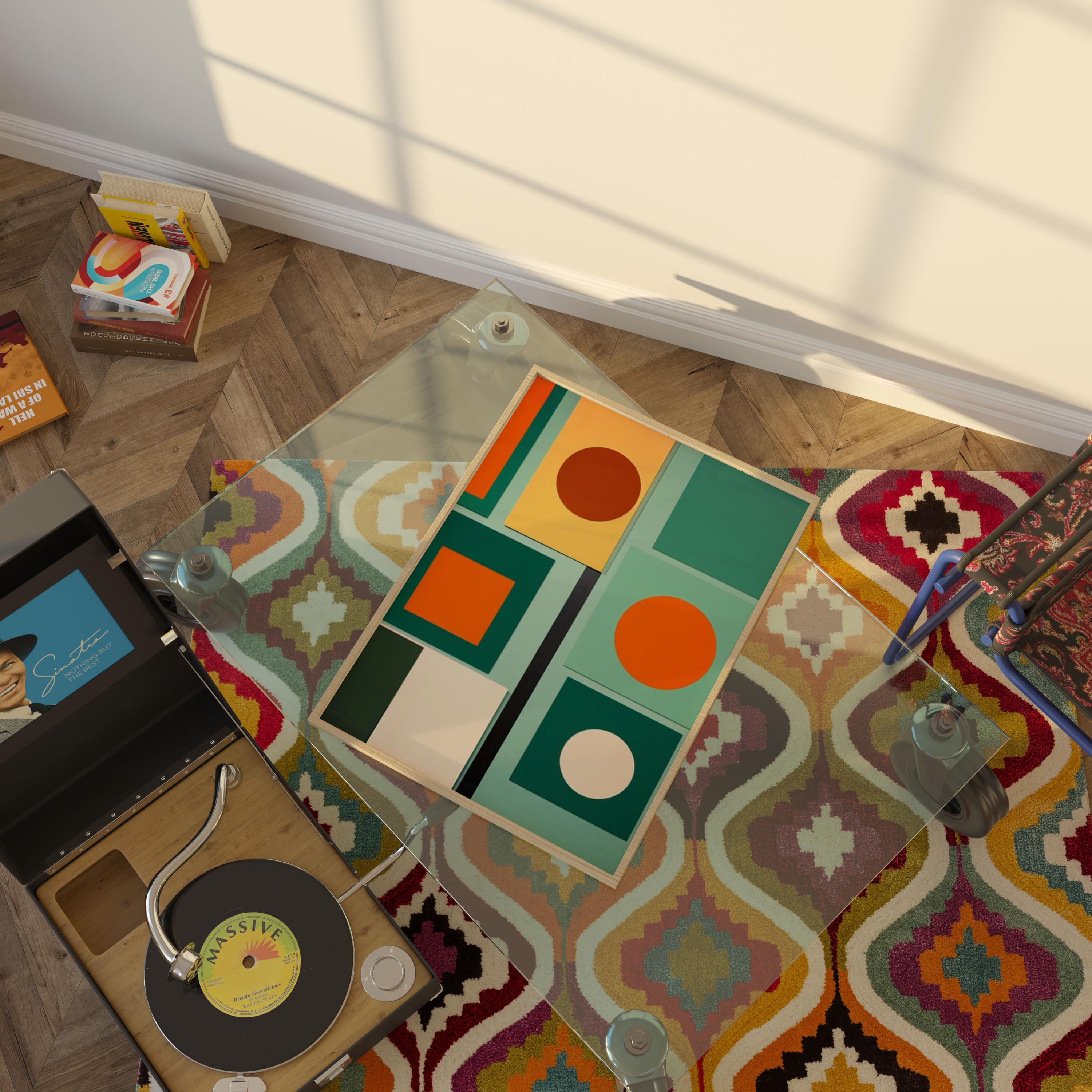 Retro Shapes Art Print - Etsy