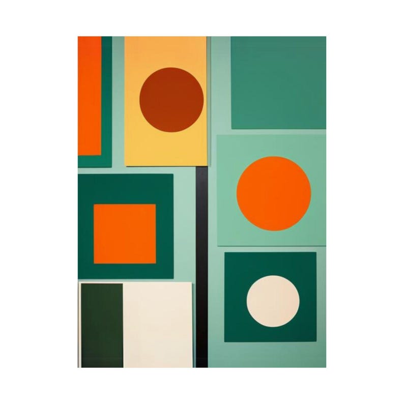 Retro Shapes Art Print - Etsy
