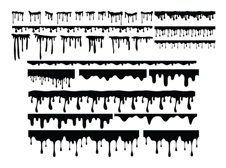 Drip Borders Bundle SVG - Etsy