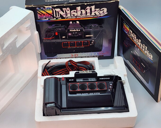 Nishika N8000 35mm 3-D Point & Shoot Film Quadrascopic Stereo 3D ...