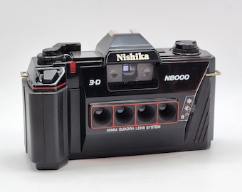 Nishika N8000 35mm 3-D Point & Shoot Film Quadrascopic Stereo 3D ...