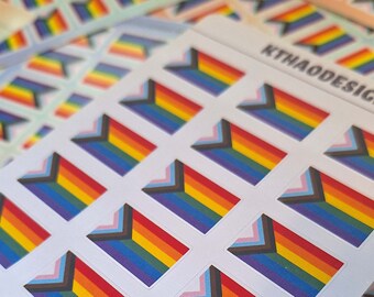 Progress Pride Flag Sticker, Vinyl, Laptop Sticker, Funny Sticker ...