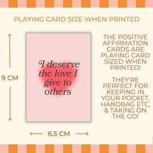 Printable Affirmation Cards for Self Love 32 Positive Affirmation Cards ...