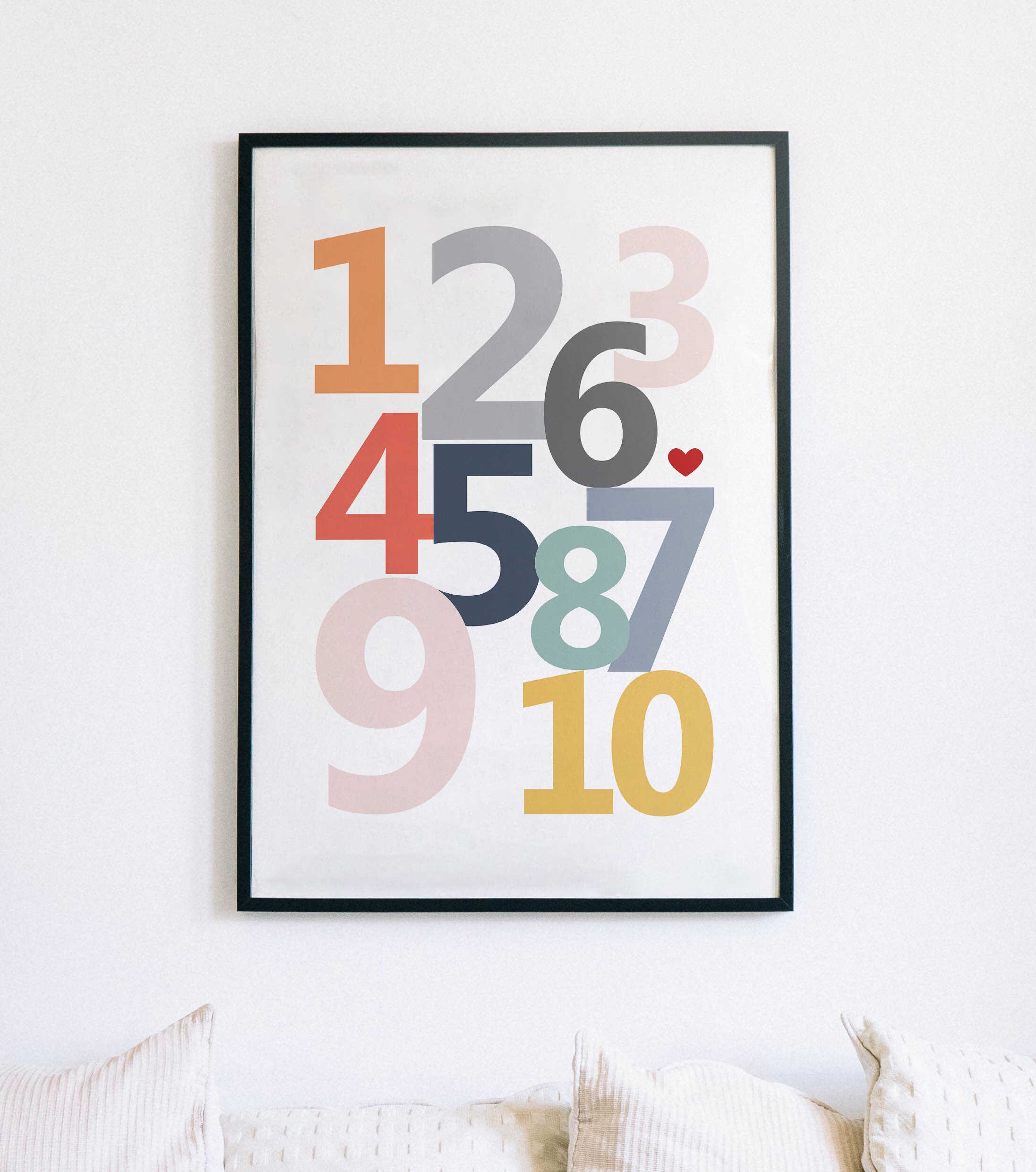 123 Poster Colorful Numbers Nursery Wall Art Printable | Etsy
